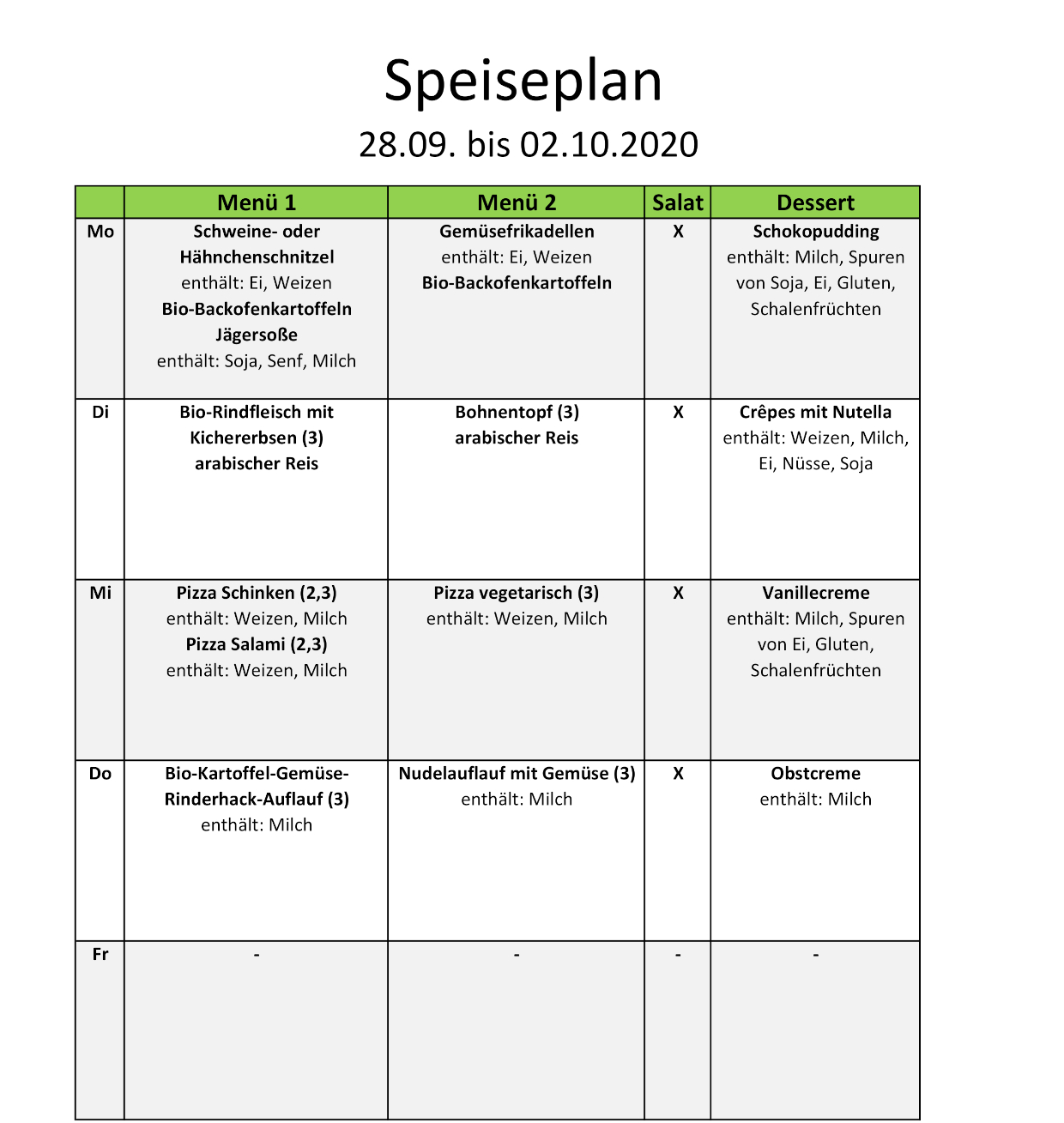 Speiseplan – Clemens-Brentano-Europaschule